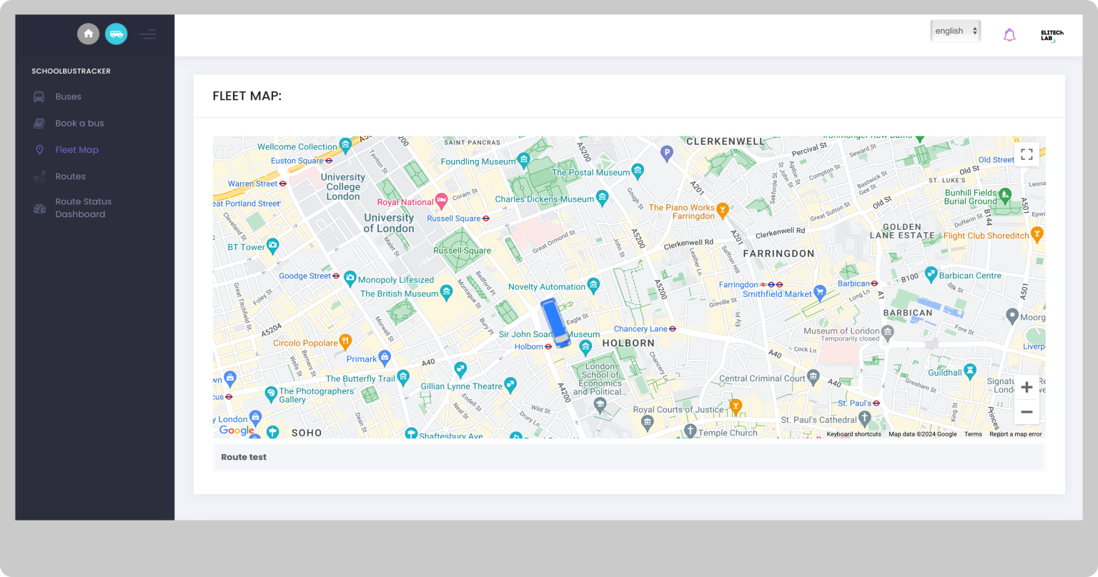 Admin Panel – School Bus Tracker