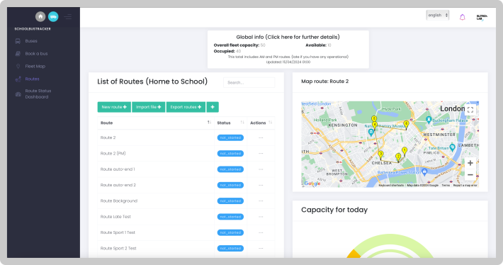 Admin Panel – School Bus Tracker